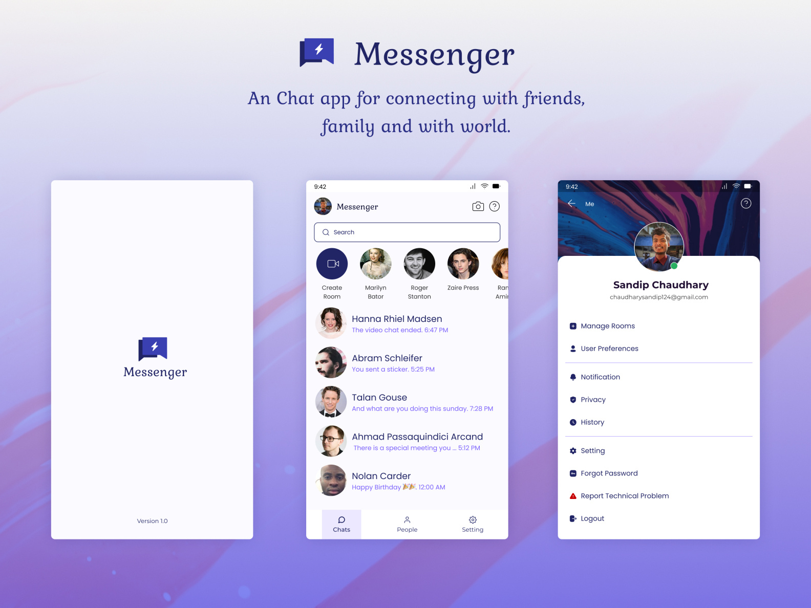 Messenger Redesign by Sandip Chaudhary on Dribbble