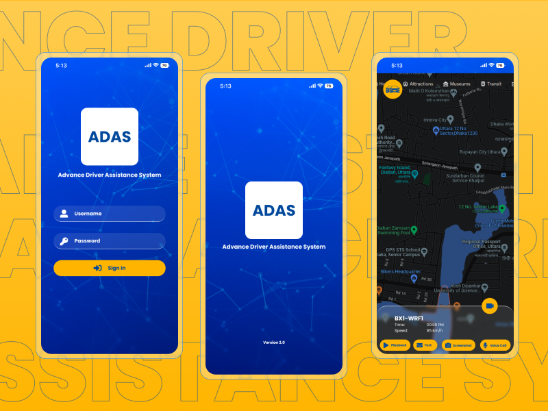 ADAS - Advance Driver Assistance System | App UI by Dheemaan Daash on Dribbble