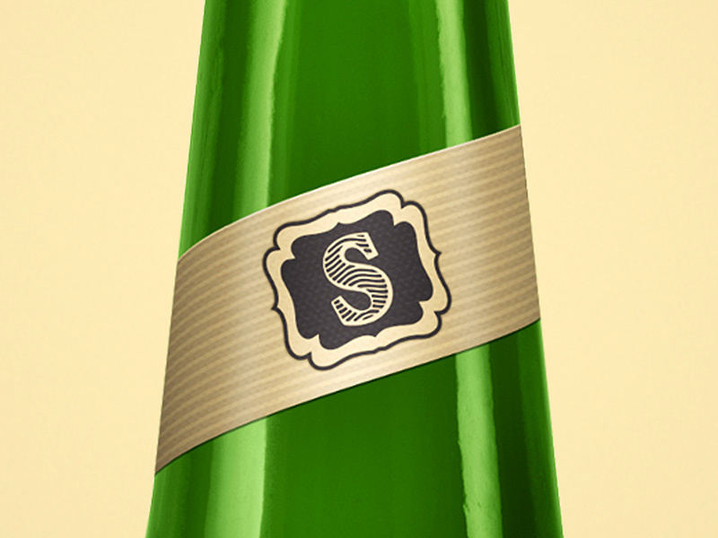 Beer bottle neck label by Alexandr Ivanov on Dribbble
