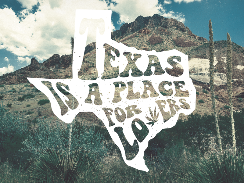 Texas is a place for lovers by Travis Hall on Dribbble