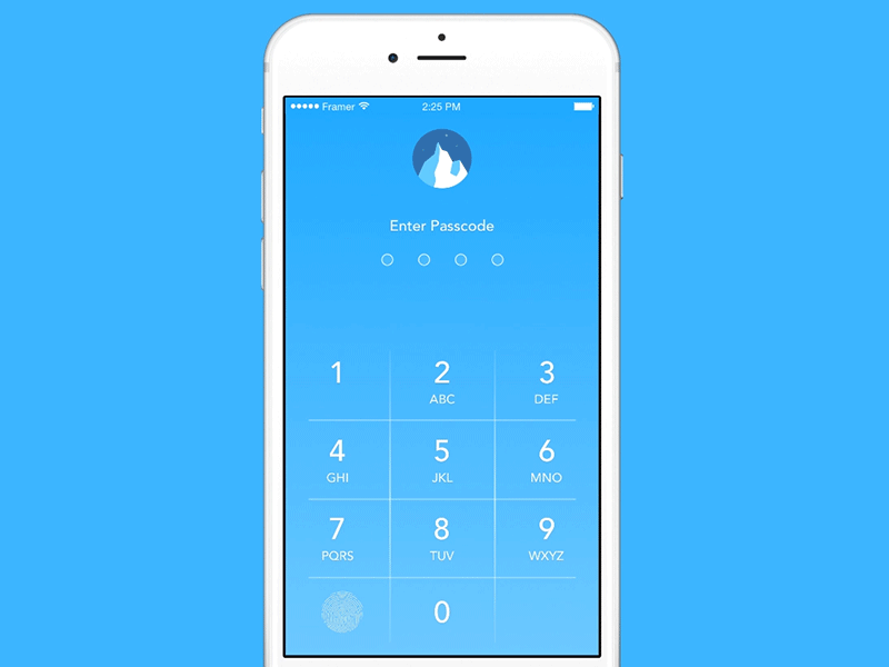 Passcode Lock Screen Animation with Framer by Kenny Chen on Dribbble
