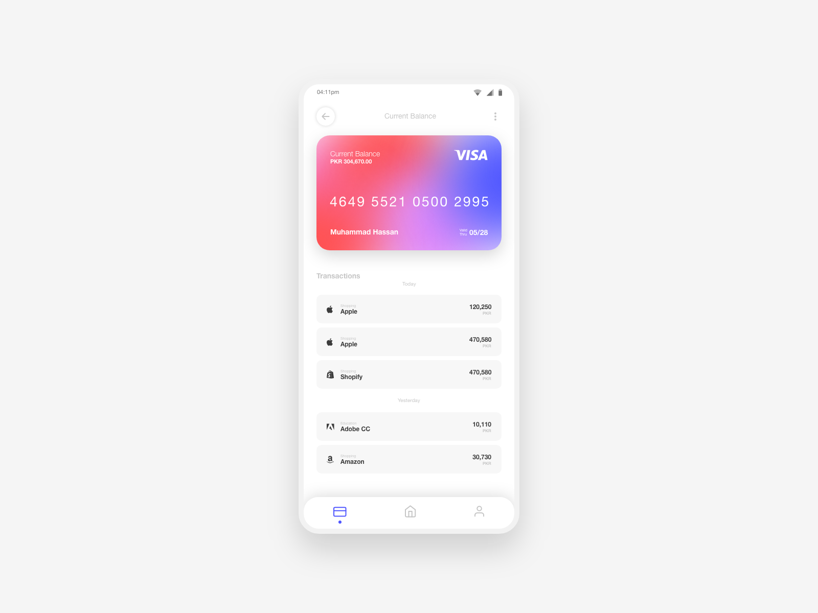 Payment UI by Muhammad Hassan on Dribbble