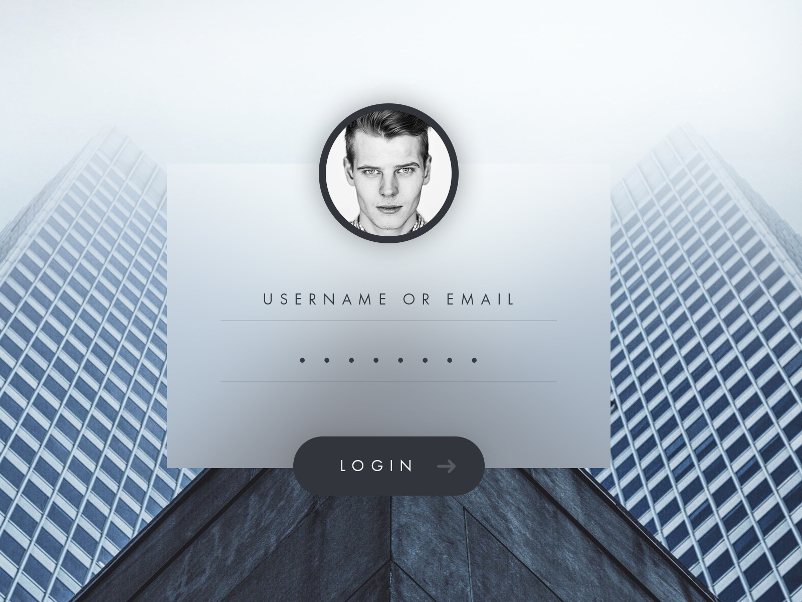 Day #20 - Login view by Johannes Eret for Px8 on Dribbble