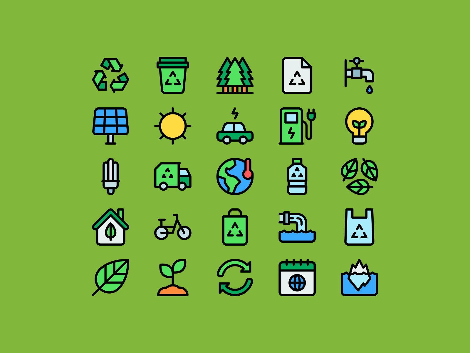 Ecology icons by Aldddo Cervantes on Dribbble