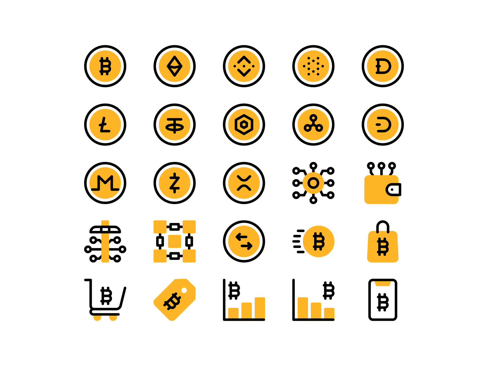 Crypto currency icons by Aldddo Cervantes on Dribbble