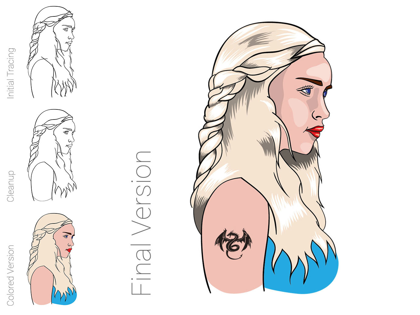 Illustration - Daenerys Targaryen by Simranjit Singh Sandhu on Dribbble