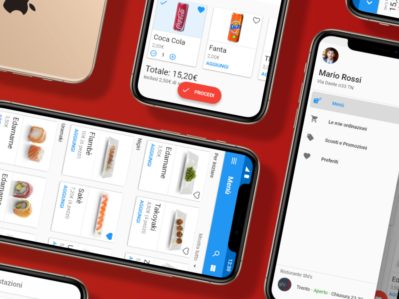 Shi's mobile sushi app by Matteo Bruschetti on Dribbble