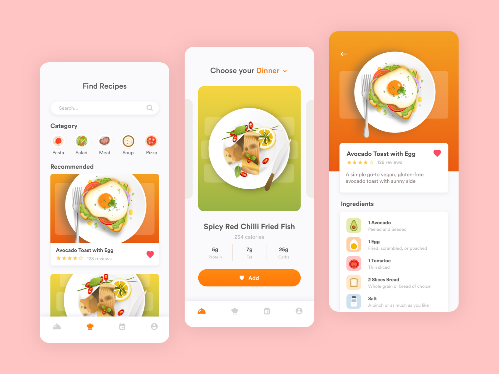 Illustrations for a Food App by Patya Pindo for Sebo on Dribbble