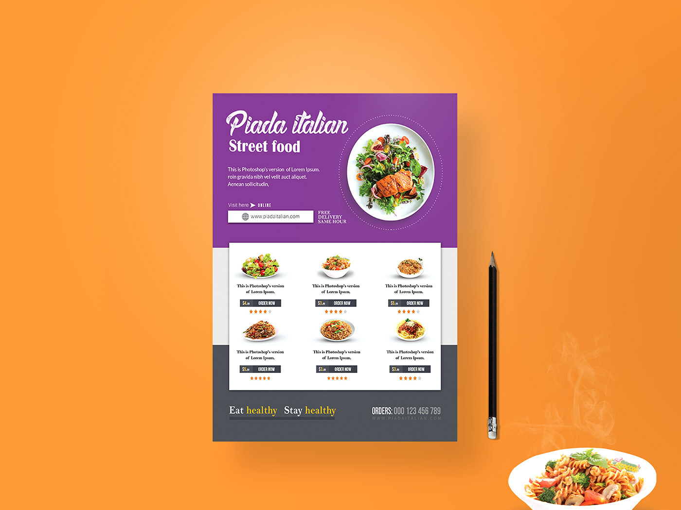 Food Restaurant Flyer by Nazmus Shahadat Hiron on Dribbble