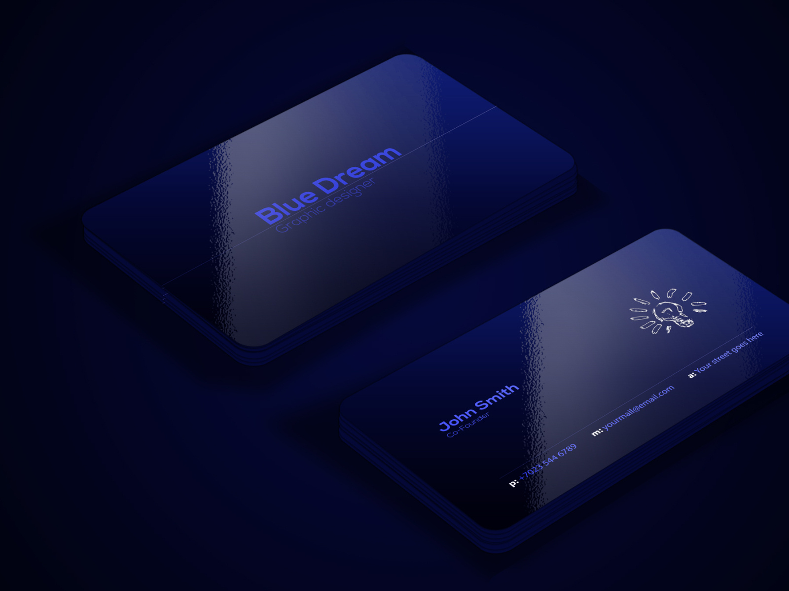 Blue Business card by Graphic Swatch on Dribbble