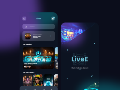 LiveE ui apps by Bagasade Satria on Dribbble