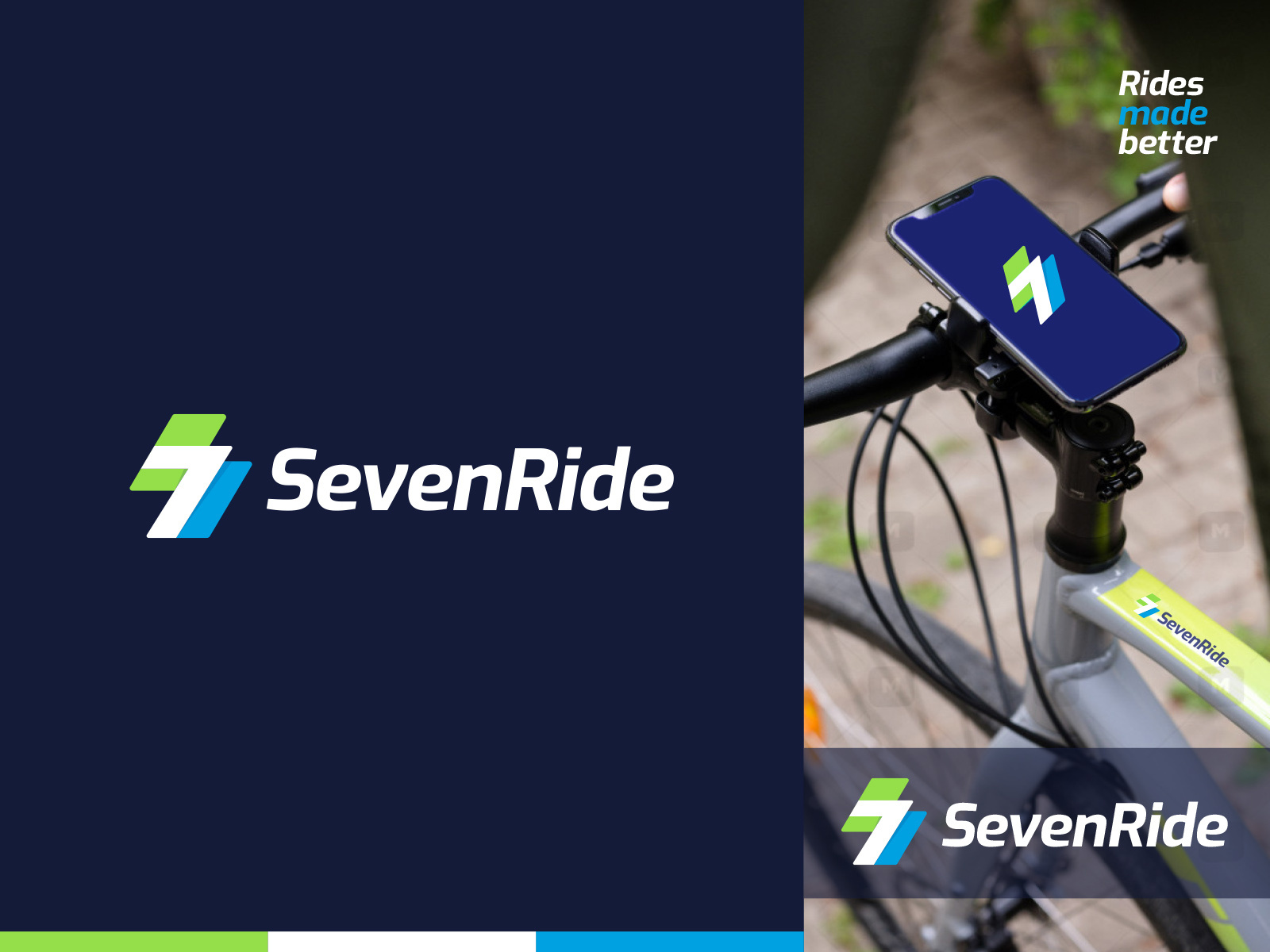 bike logo - bike ride - modern bicycle logo - sevenride by Ahmed Rumon ...