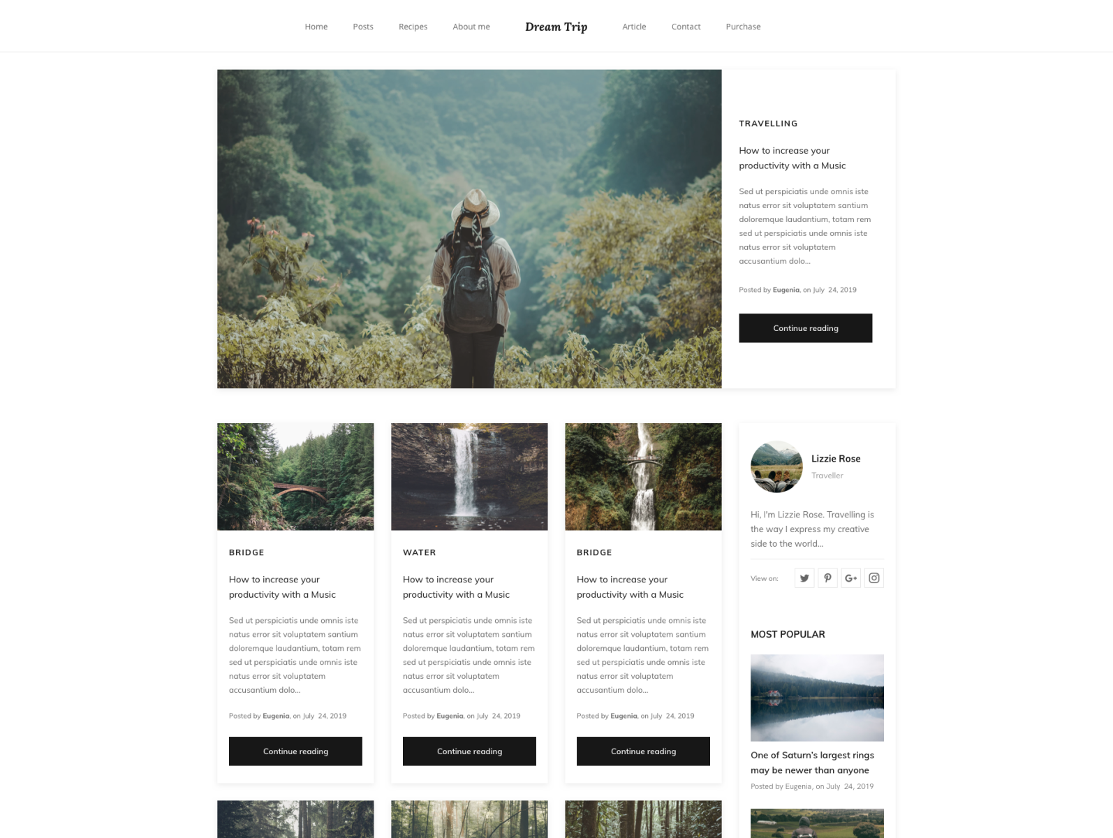 Sketch Minimalist Blog Template - Freebie by LogWork on Dribbble