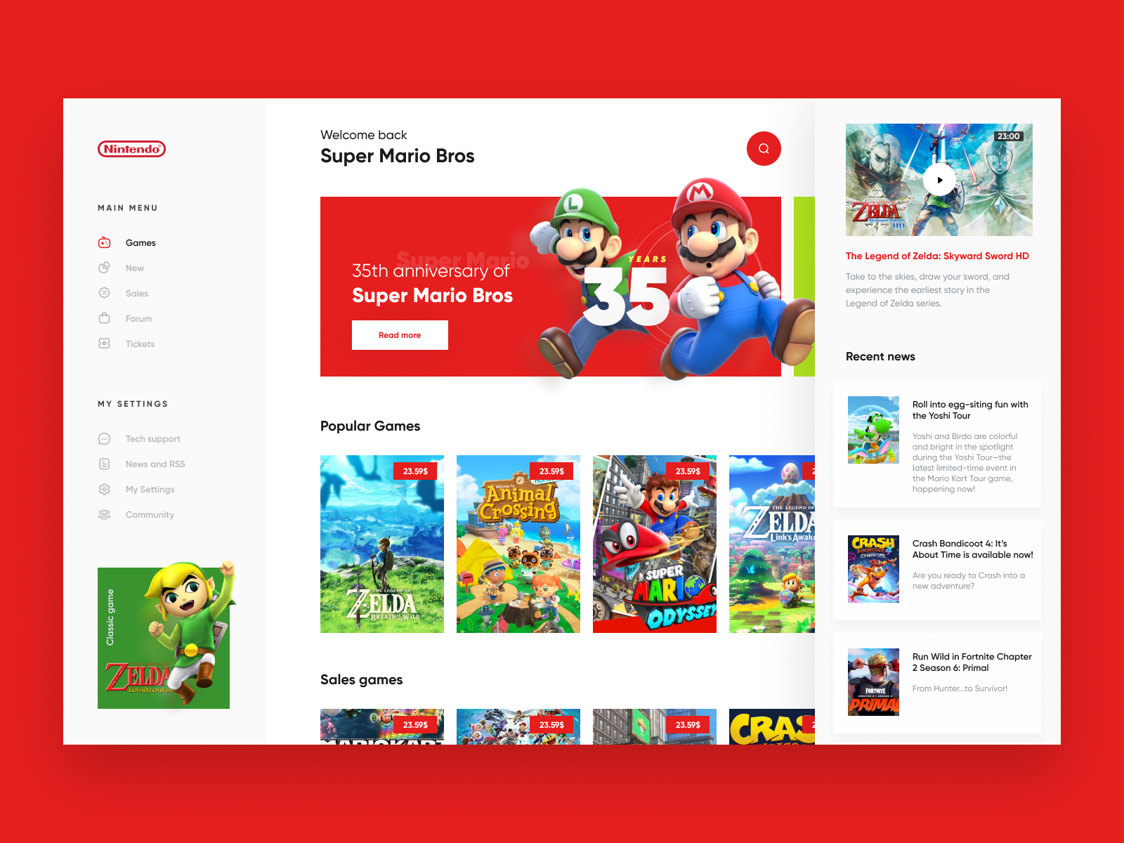 Nintendo E-shop Concept by Ильяс Миникеев on Dribbble