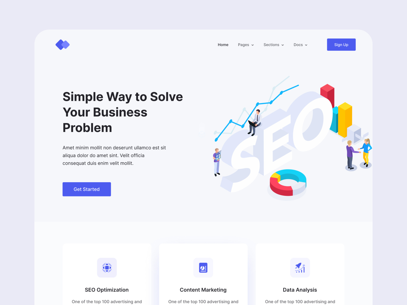 SEO Website landing page by Josim Uddin on Dribbble