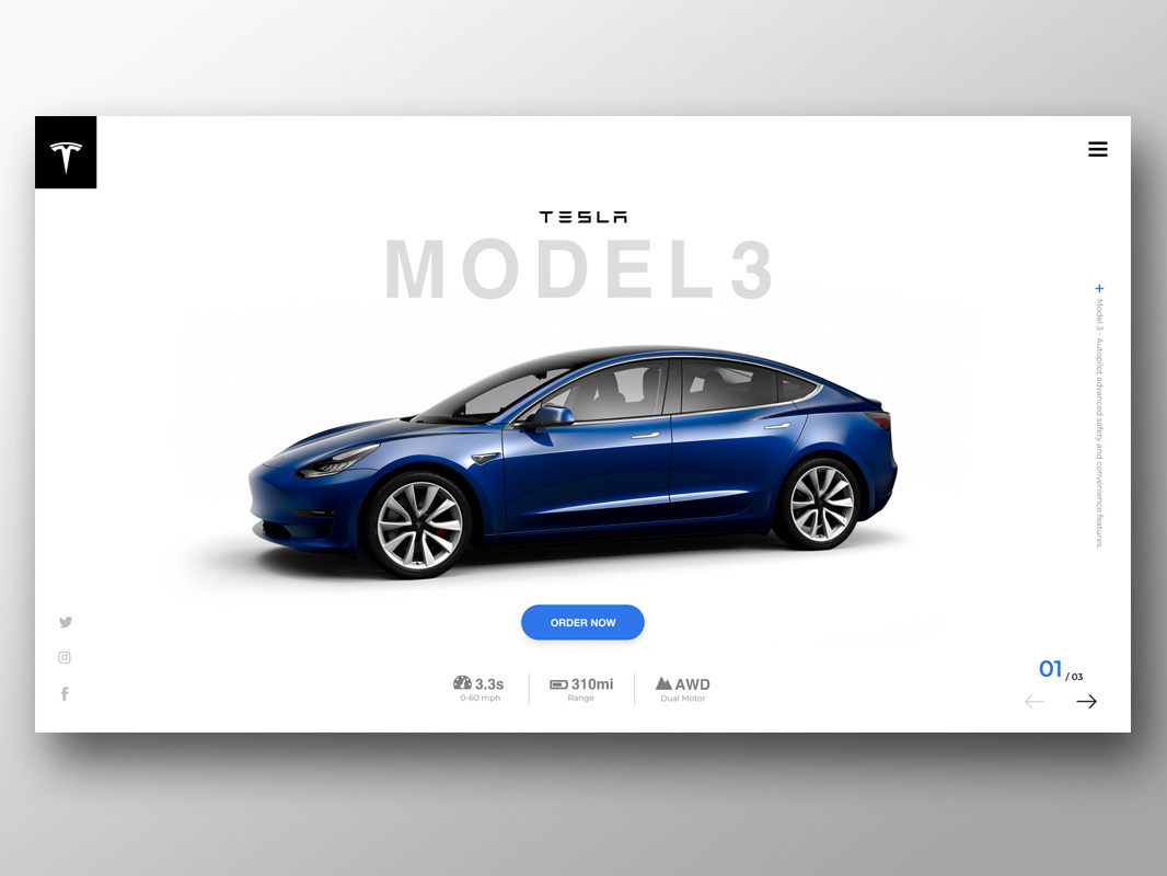 UI UX design for the Tesla Model 3 app by John Paoletto on Dribbble