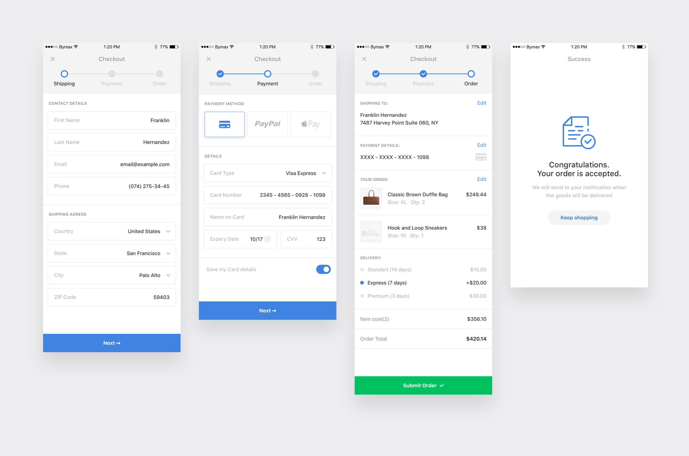 Checkout Form By Artyom Khamitov On Dribbble