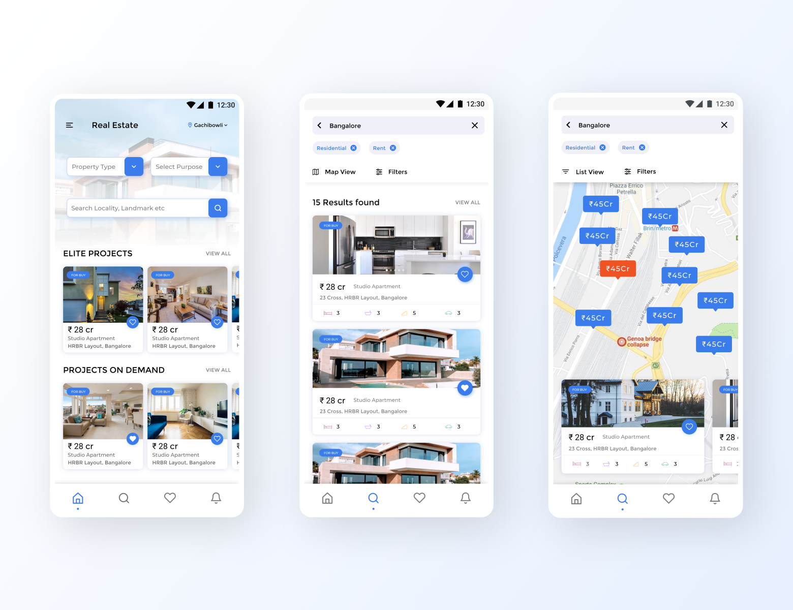 real estate App UI UX by Siraj Dhanani on Dribbble