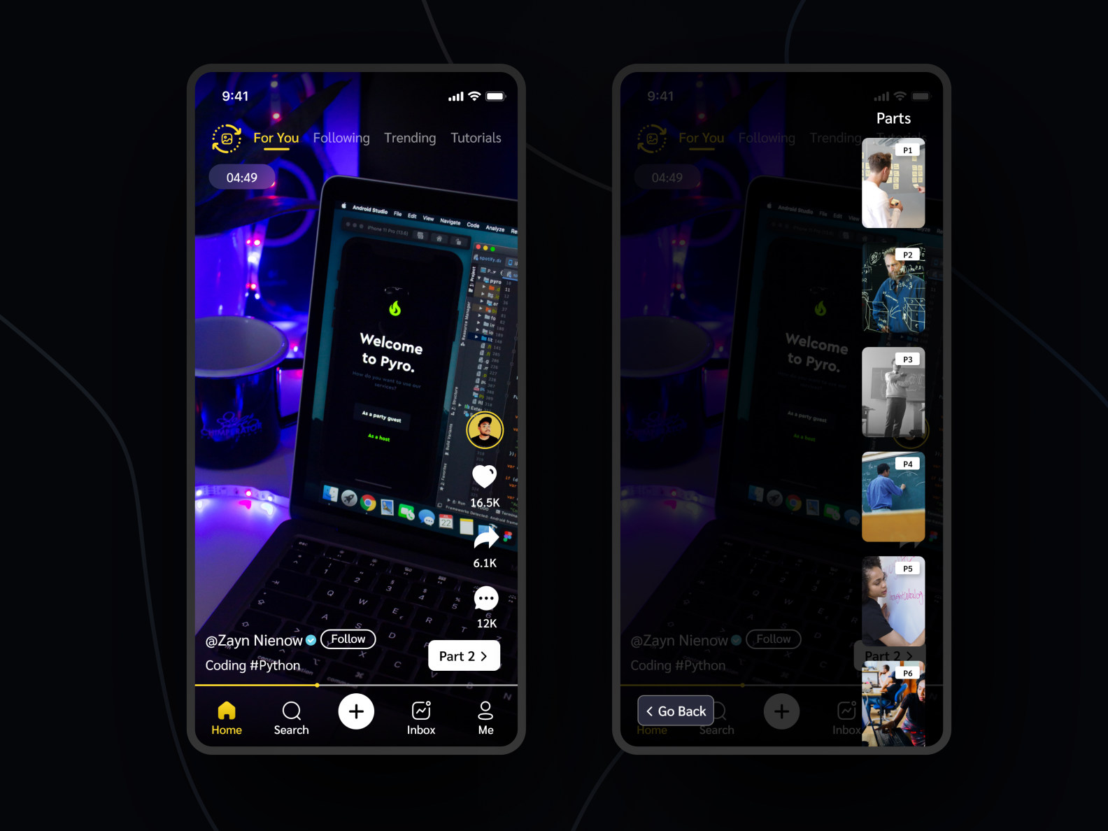 Short Video Sharing App by Siraj Dhanani on Dribbble