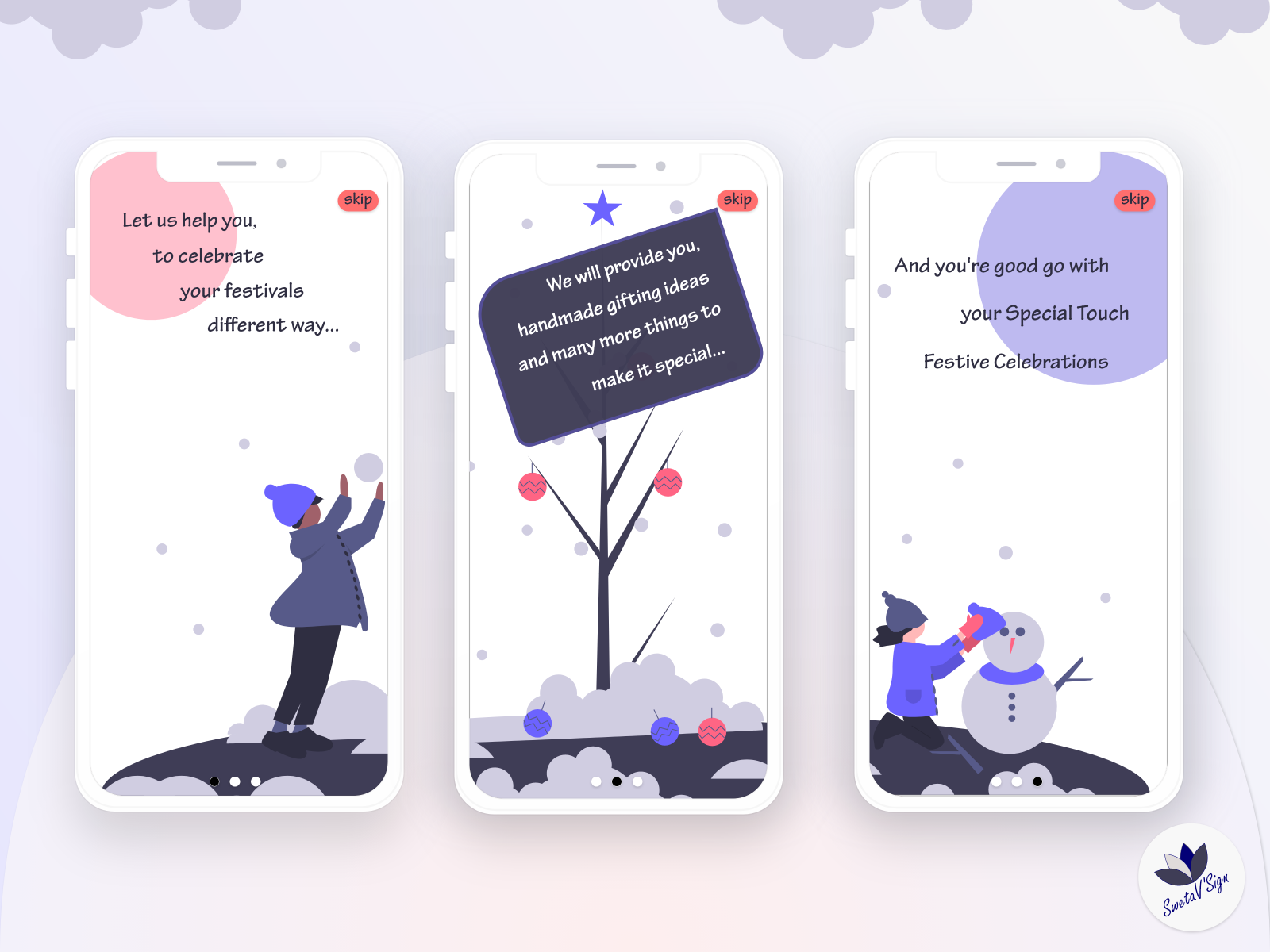 Splash Screens - A brief idea of the App by Sweta Vora on Dribbble