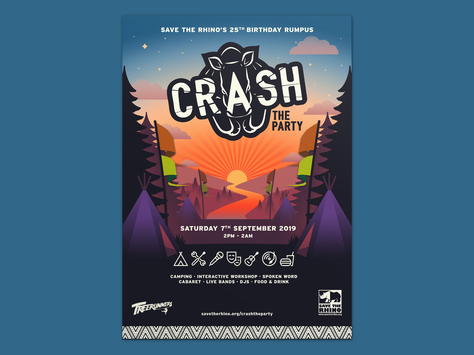Crash the Party - Poster (unused illustration) by Blake Gedye on Dribbble