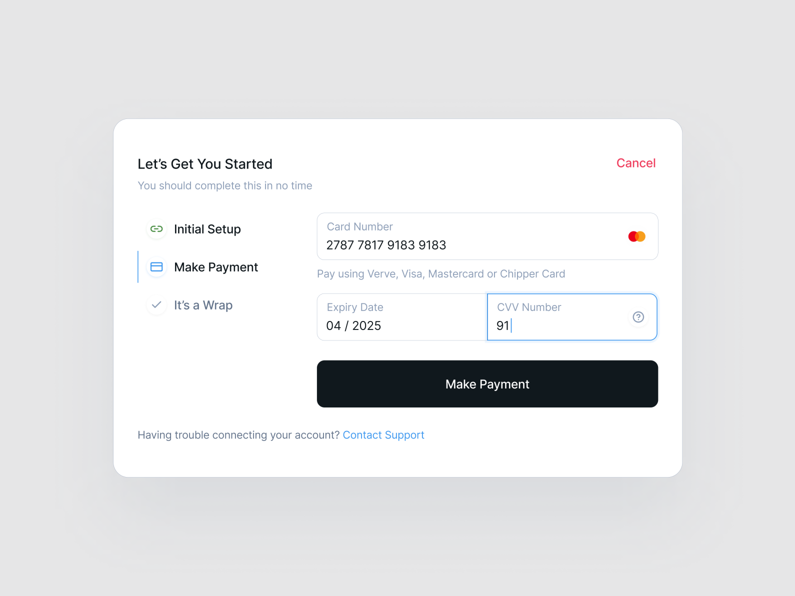 Simple Payment Widget by Ekemini Mark on Dribbble