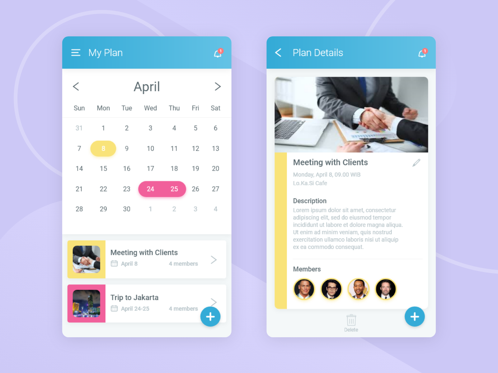 Calendar Plan Apps by Anan Mukmin on Dribbble