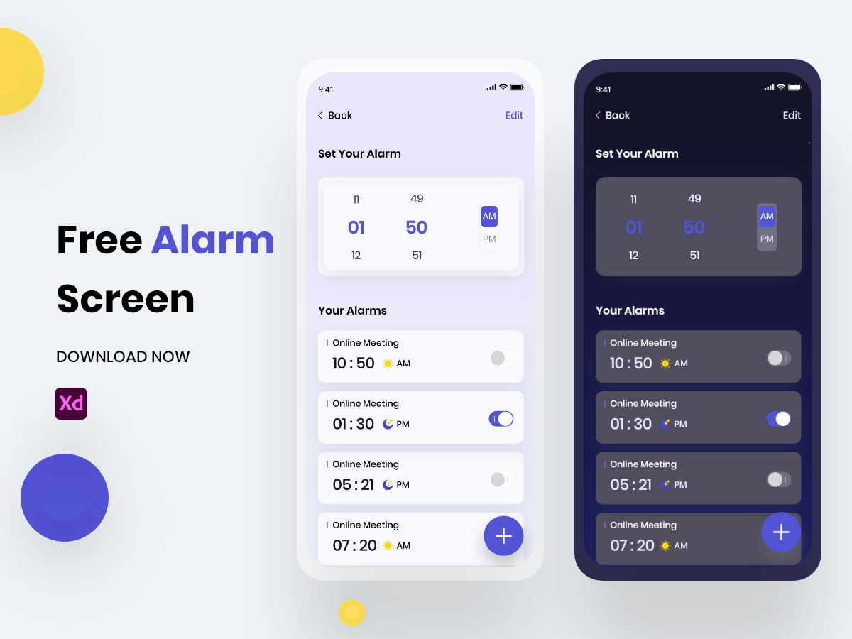 Free Alarm Screen by Israa Adel on Dribbble