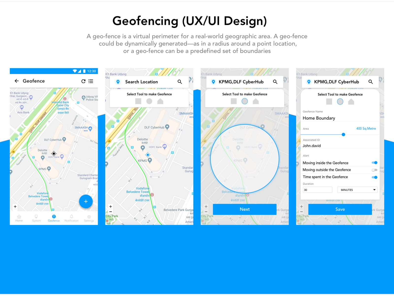 Geofence (UX/ UI) Design by himanshu Rawat on Dribbble