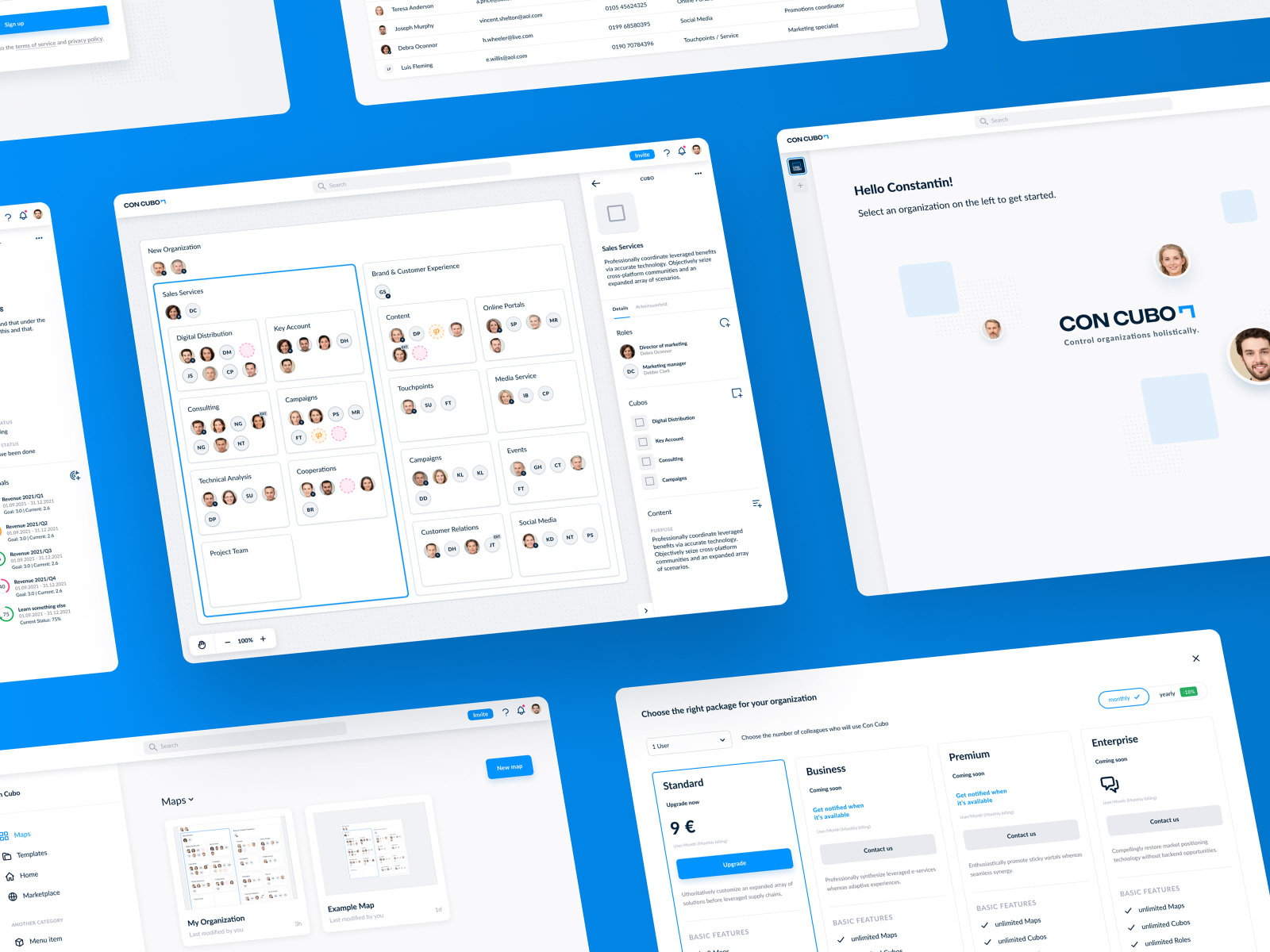 Con Cubo - SaaS Tool Design Screens by Pascal Strasche on Dribbble