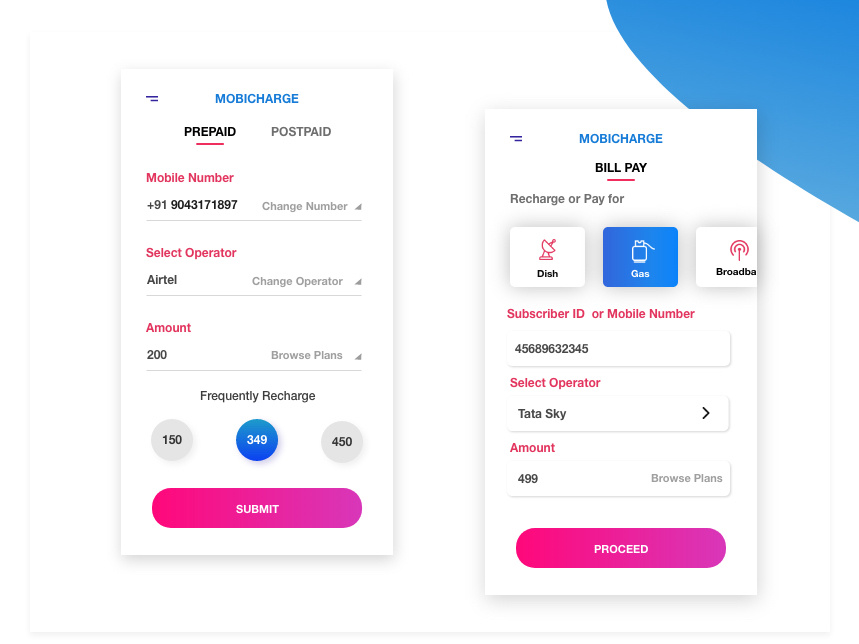 Recharge App by Vignesh Karthick on Dribbble