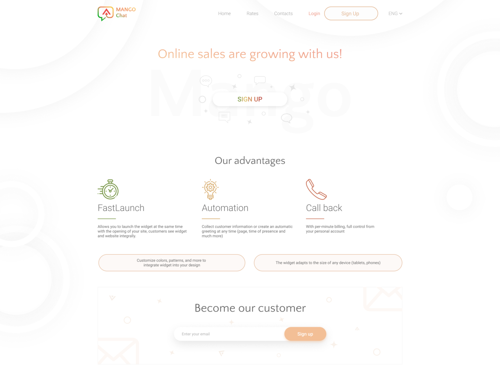 Mango site / Chat service by Alexander Netyosov on Dribbble