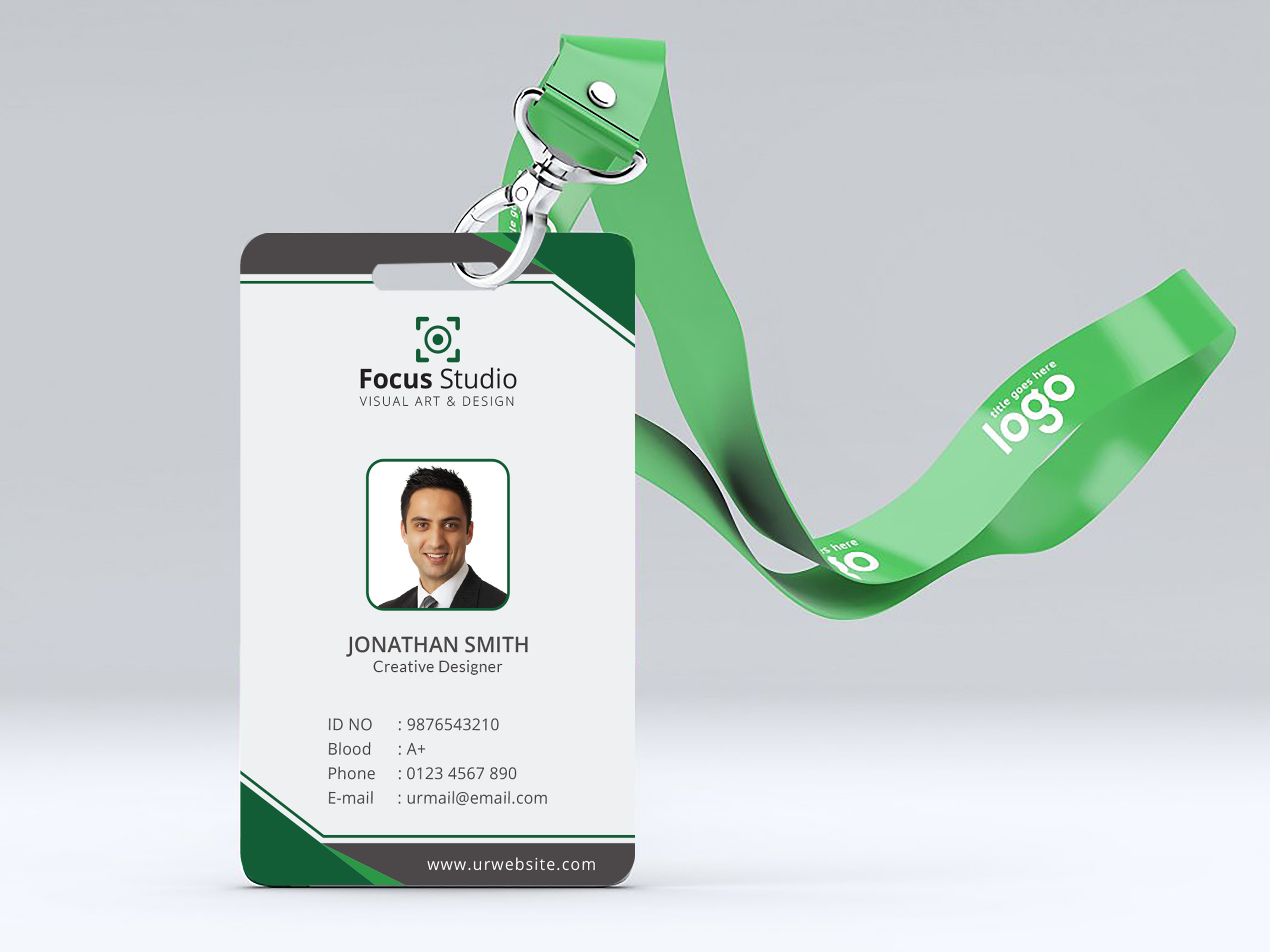 Dribbble Id card mock up green 01 jpg By Md Mithun Ali