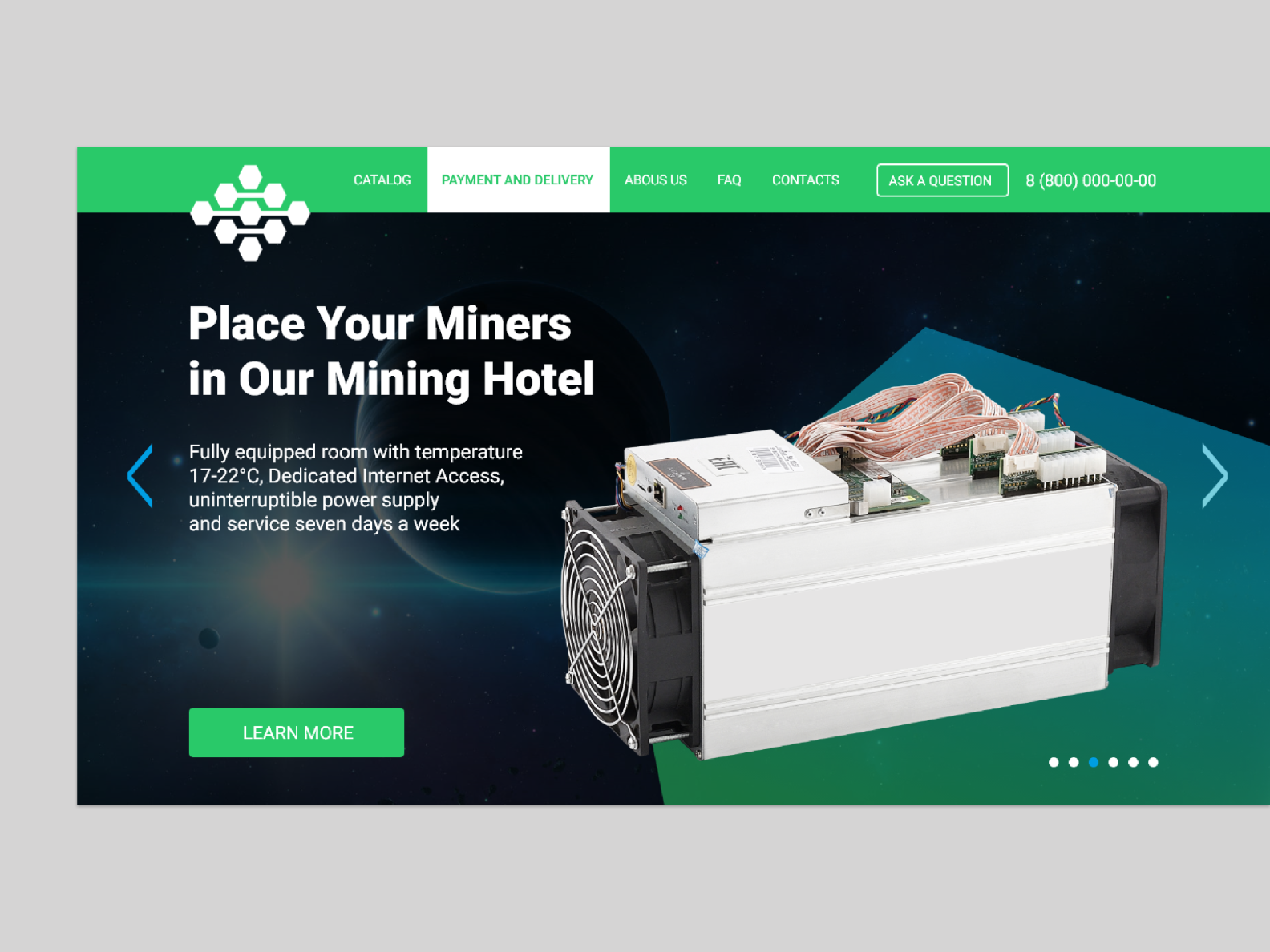 Mining Hotel Website by Stan September on Dribbble