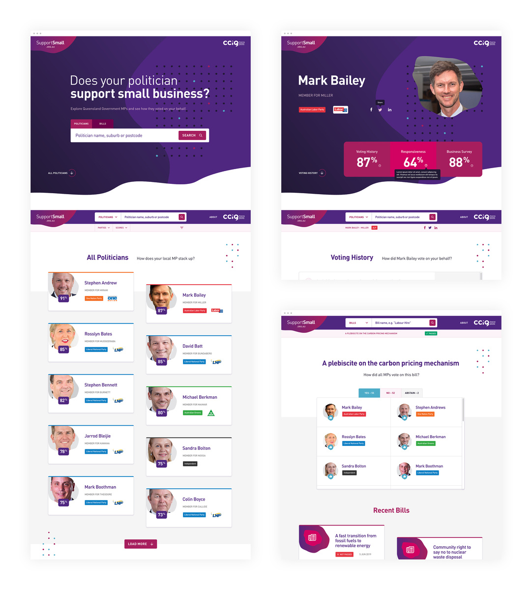 CCIQ - Support Small Business by Aaron Lepik on Dribbble