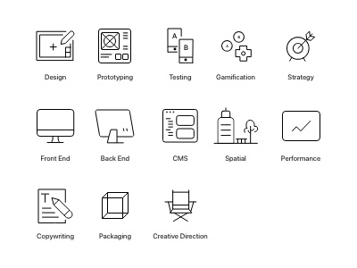 Icons for Creative Agency Services. by Miguel Ferreros on Dribbble