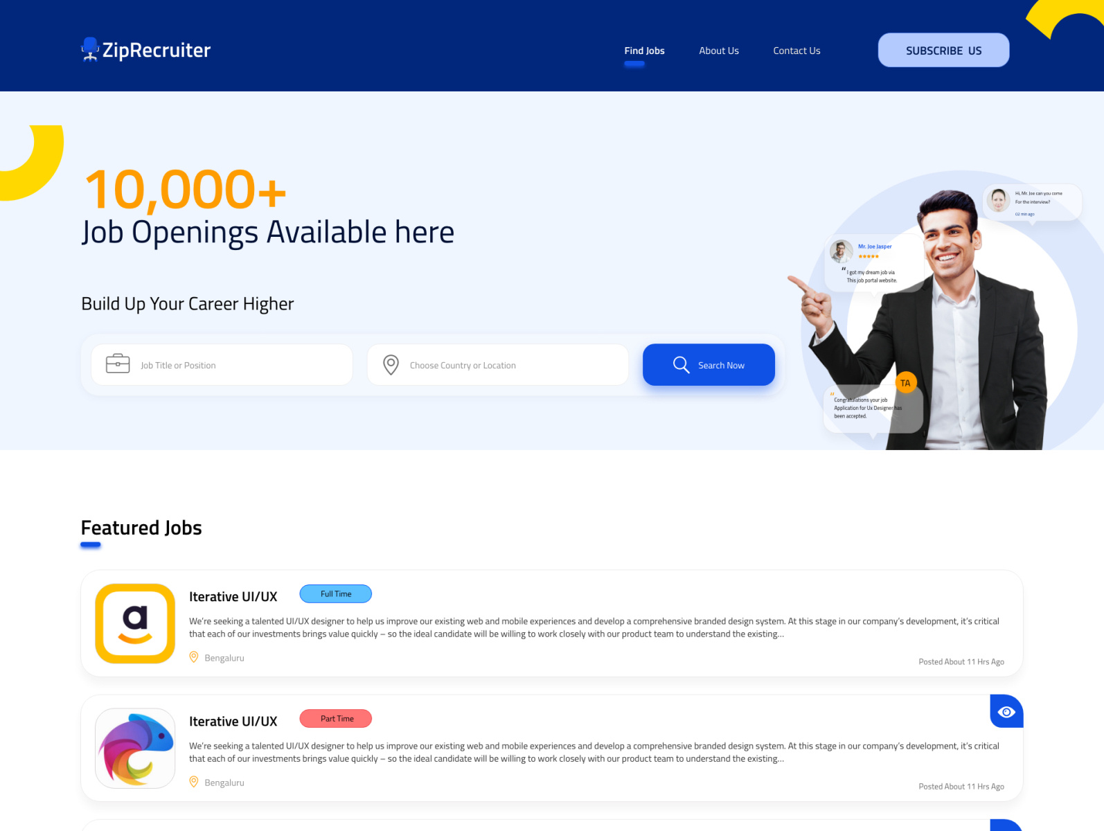 Job-Portal Website Design by Uxibrain on Dribbble