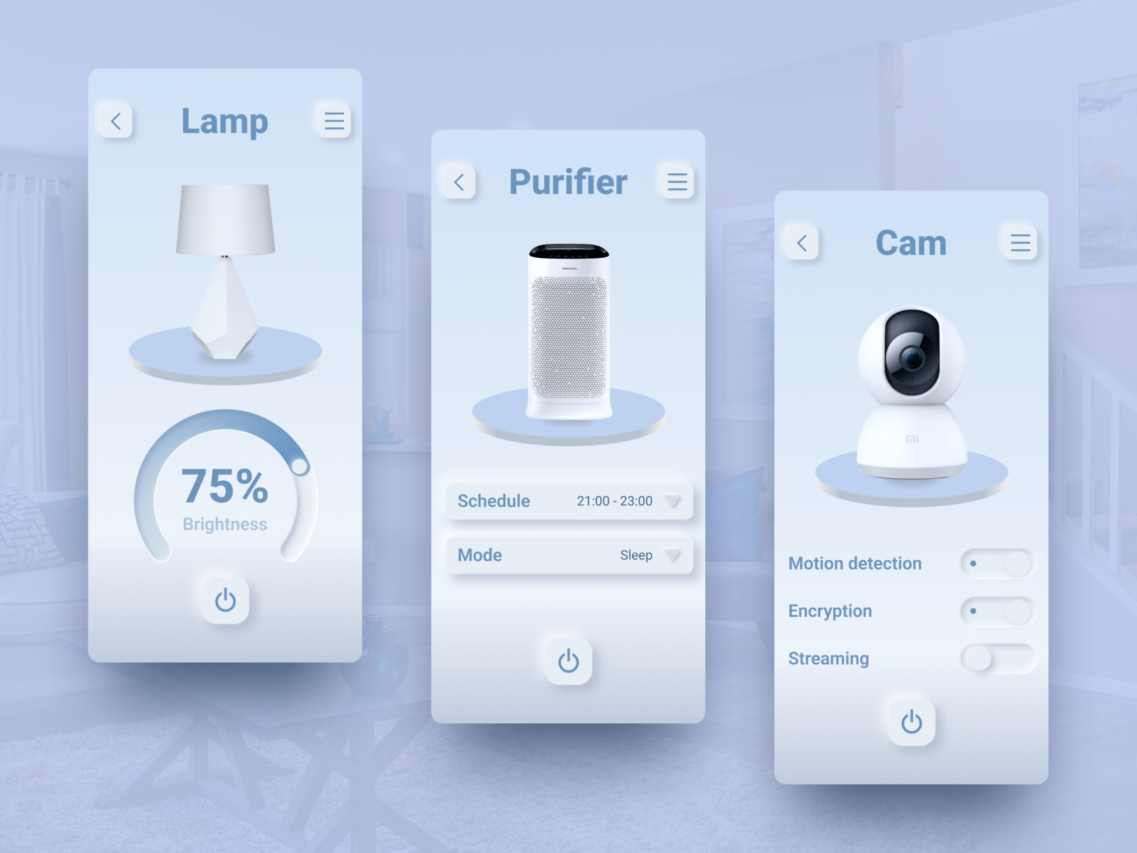 Smart home accessories by Artur Mantyk on Dribbble