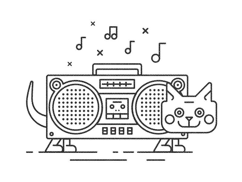 Cat Boombox by MSG317 on Dribbble