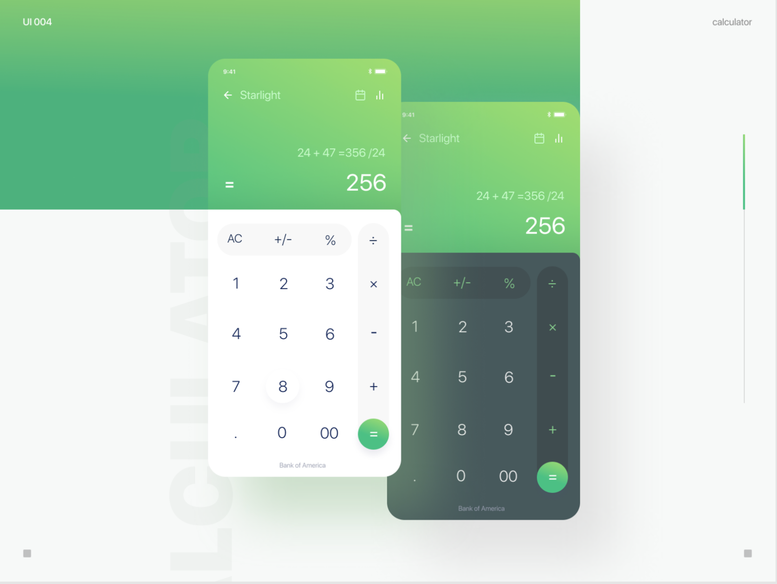 UI calculator by Vlad Karpets on Dribbble