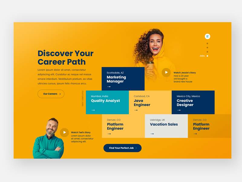 Travel website Careers Homepage 2 by Shawn Metz on Dribbble