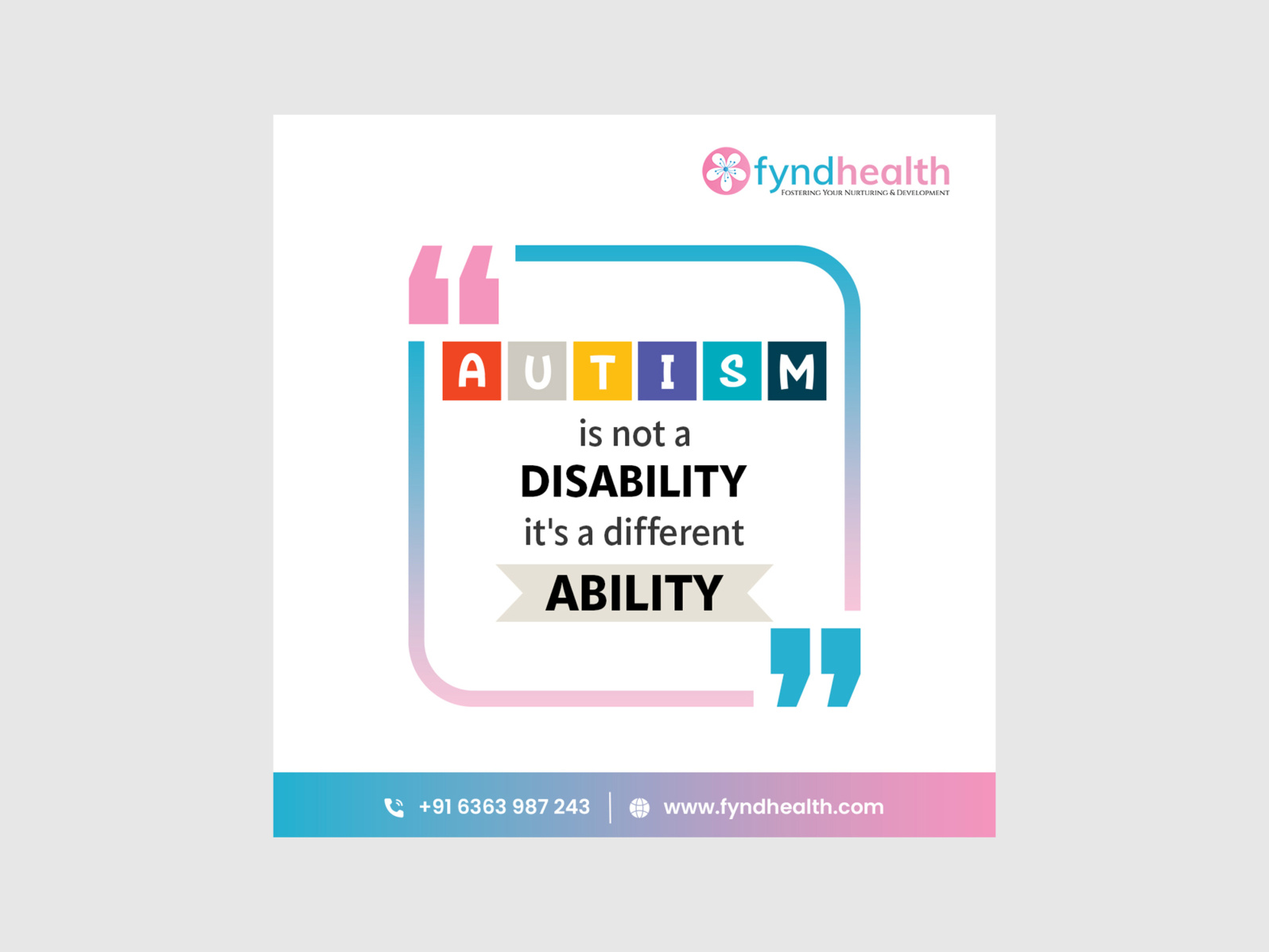 Social media creative for Autism by Jyoti Vijay on Dribbble