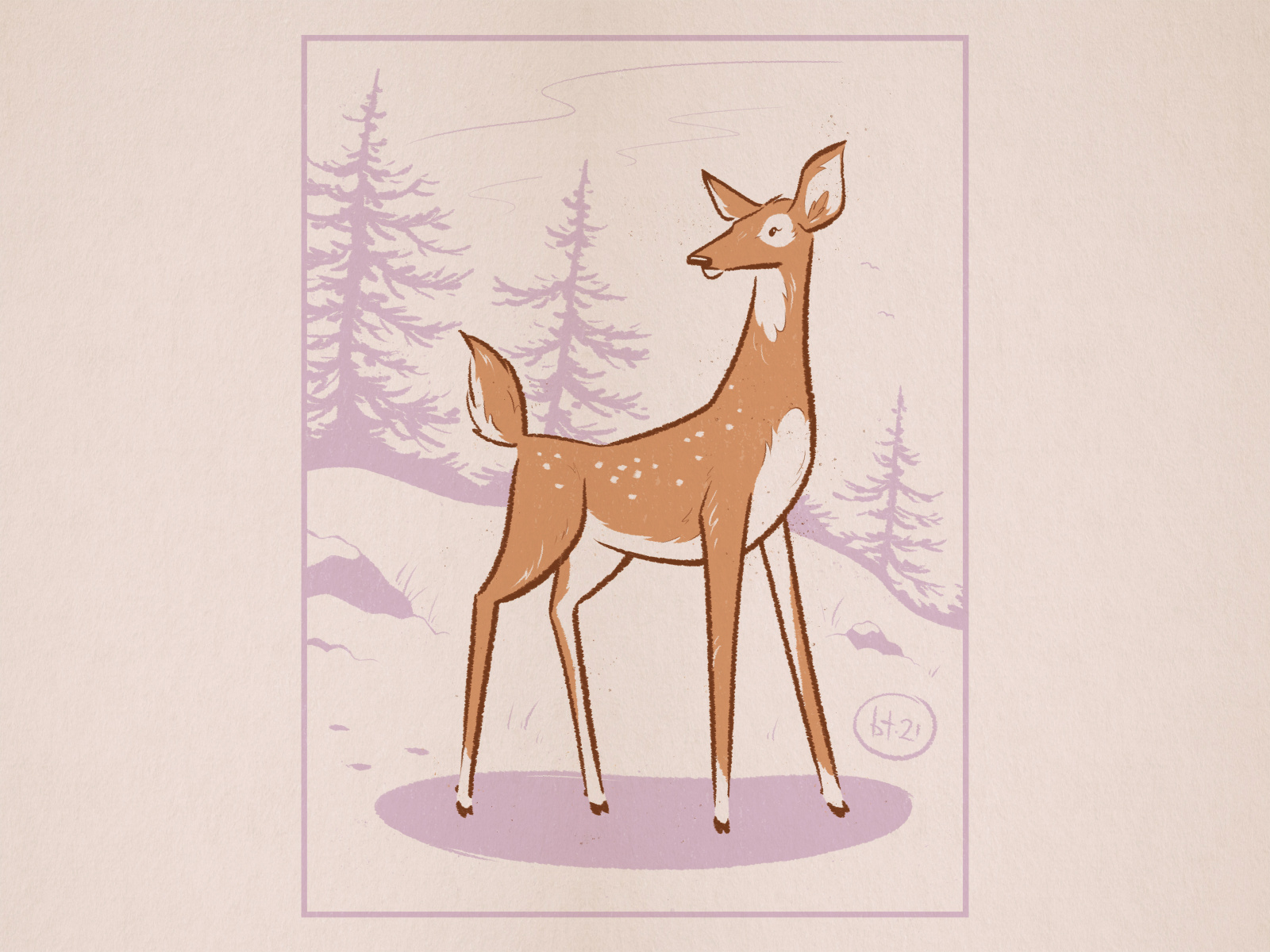 Winter Doe by Benjamin Thompson on Dribbble
