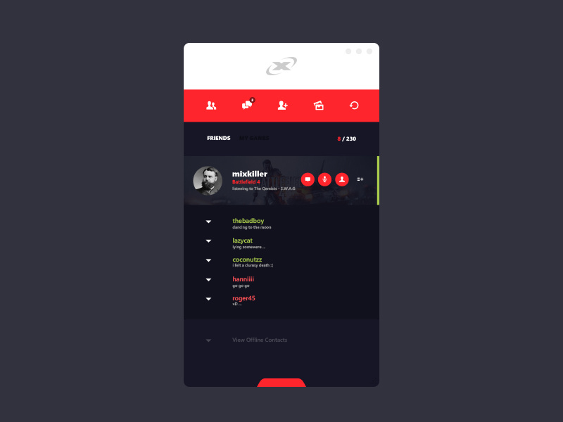 xFire Redesign by Laurence Jacob on Dribbble