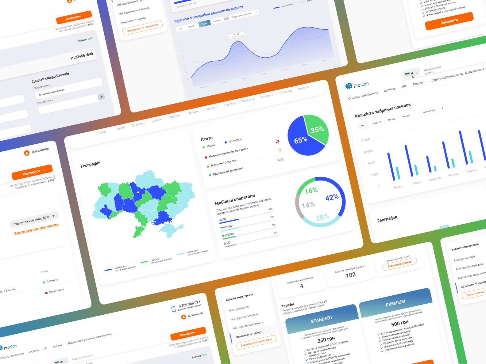 Parcel management platform by Ira Zhmurko on Dribbble