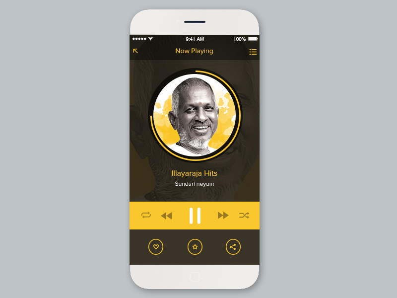 Music player design by Prabahar on Dribbble
