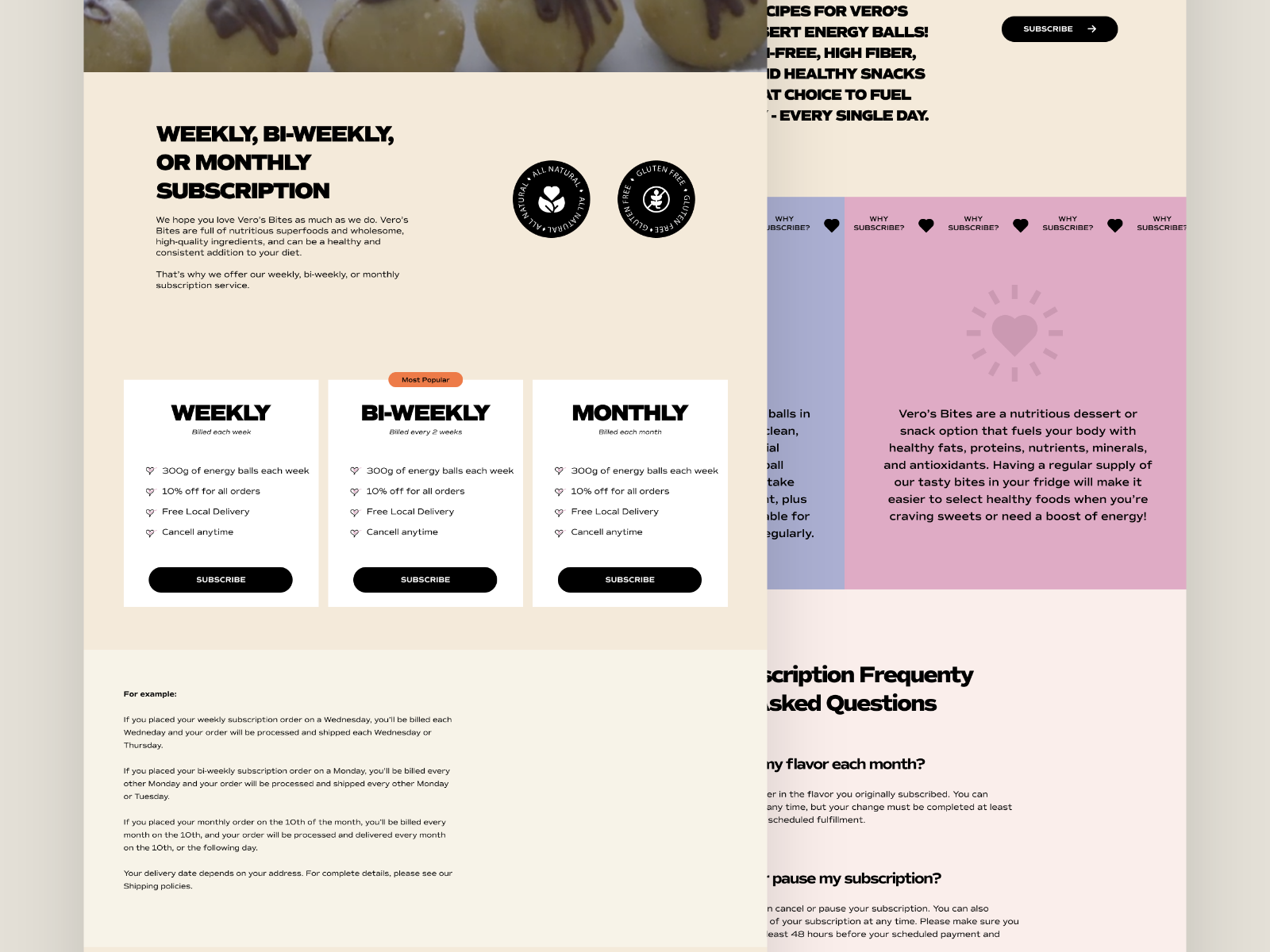 Subscription Page by Anastasiia Panchenko on Dribbble