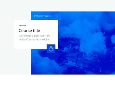 Course card by Davide Rossi on Dribbble