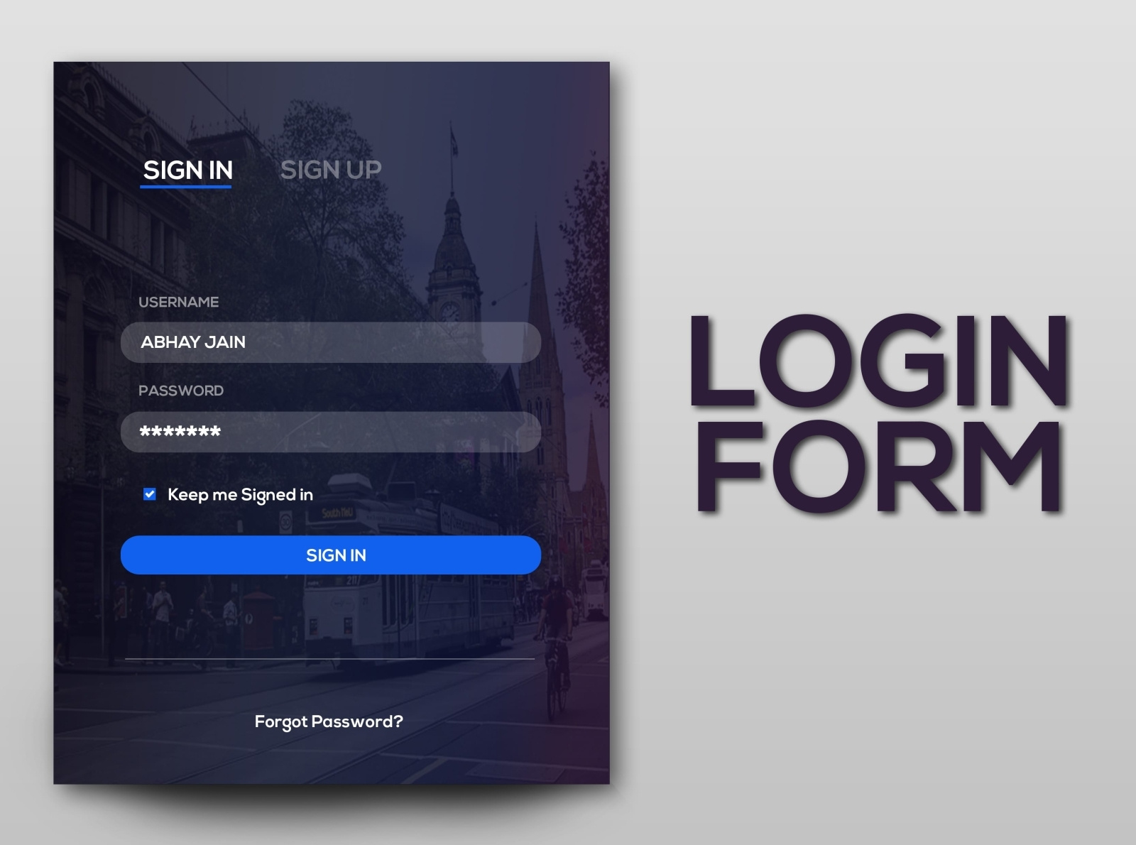 Login Page by Abhay Jain on Dribbble