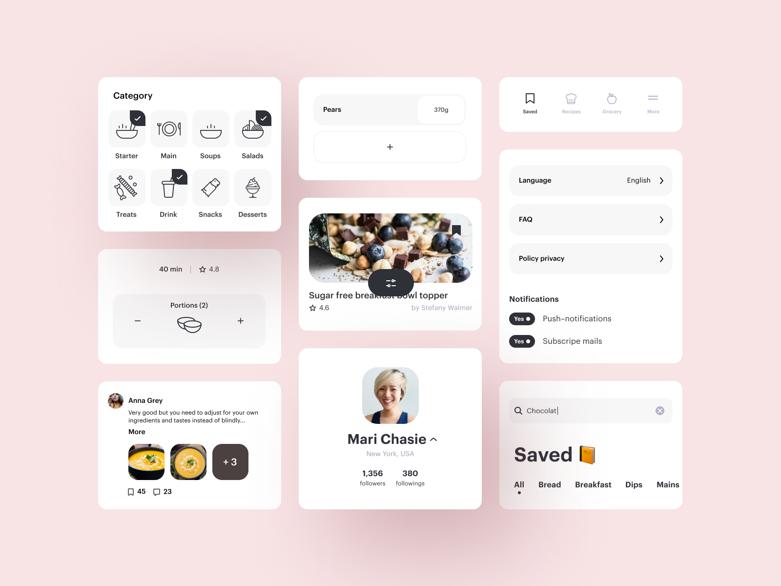 Cards ui design by Mari Chubina on Dribbble
